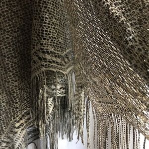 Accessory Street | Accessories | Metallic Gold Poncho | Poshmark